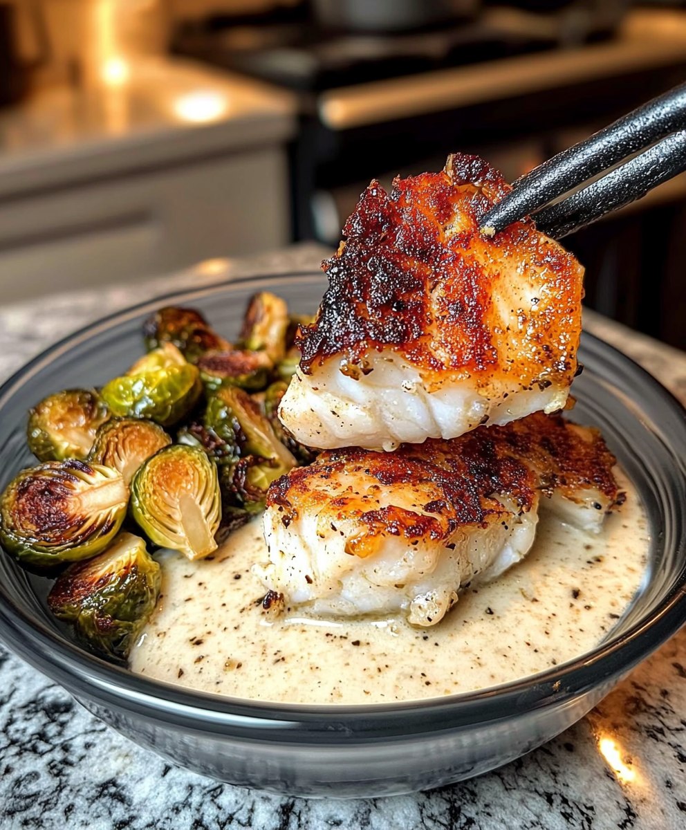 Lemon Garlic Butter Cod Bowls with Roasted Brussels Sprouts – Best Recipes